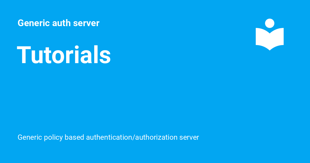Tutorials - Generic auth server